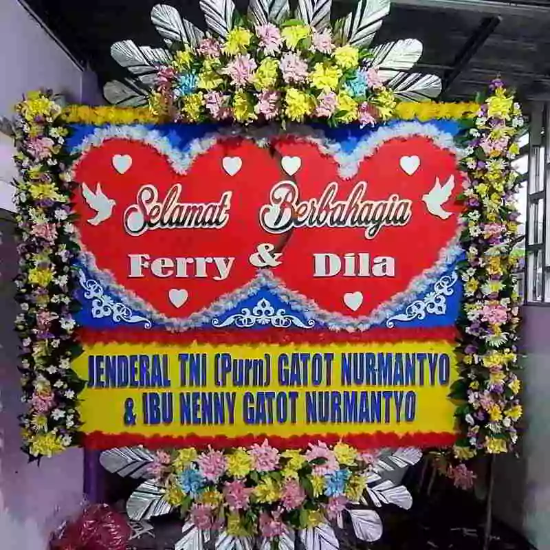 Papan Ucapan Wedding Bunga Papan Happy Wedding KirimBunga.co.id